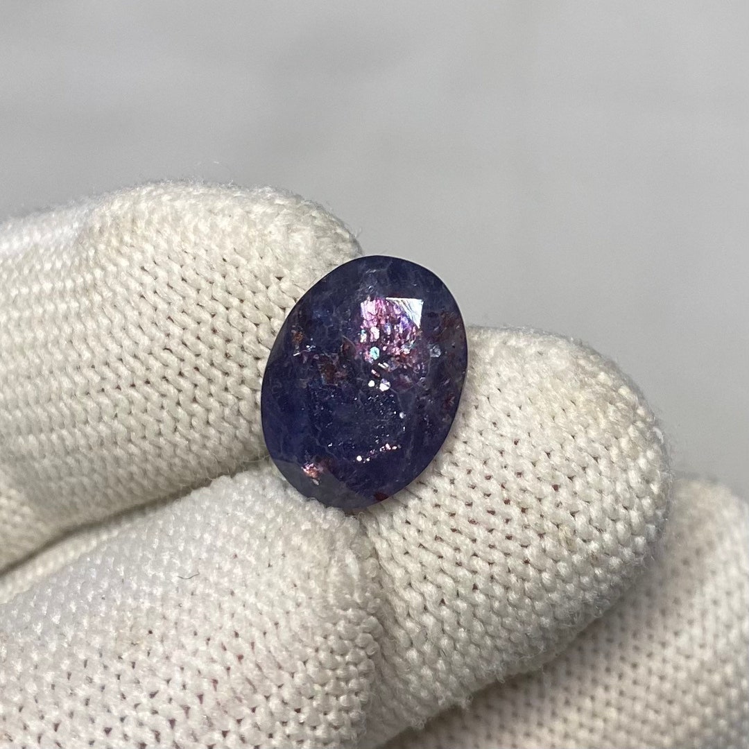 Pink Glitters Bloodshot Iolite Sunstone 10x13 MM Oval With Multi ...