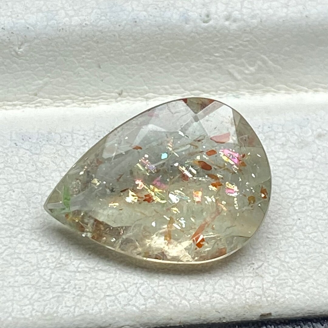 Confetti Sunstone Multi Flake Sparkling 10X14 MM Filled With Rainbow ...
