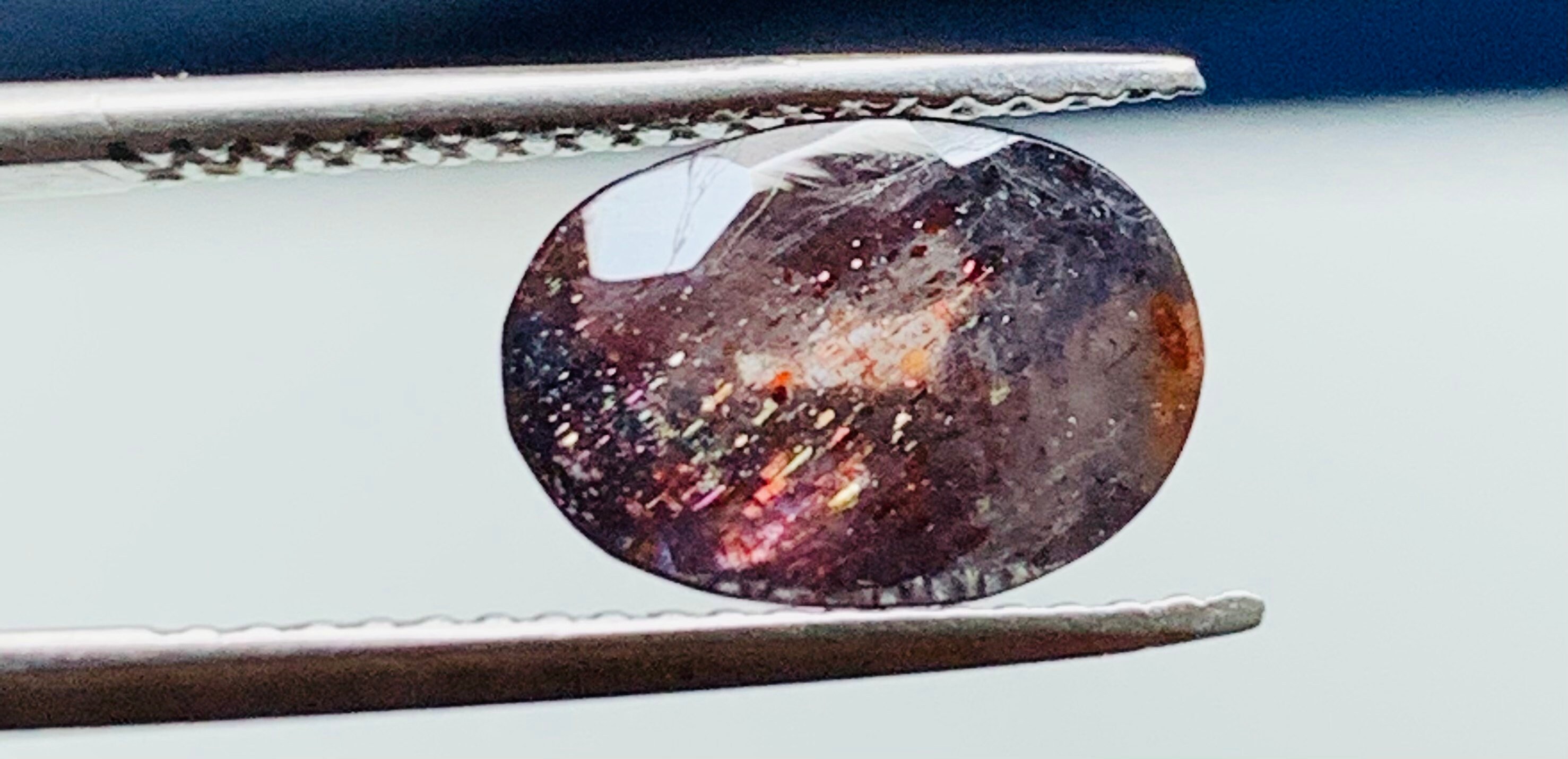 Natural rare Bloodshot Iolite sunstone 1.85 carat 7x10 MM | Etsy