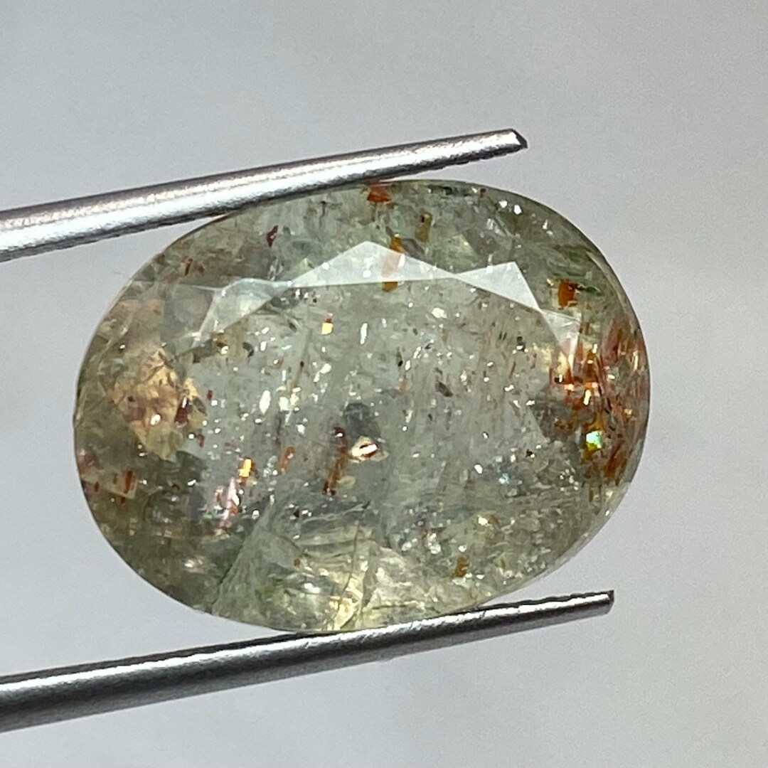 Premium Multi-flake Confetti Sunstone Gemstone - 13x18mm Colorful ...