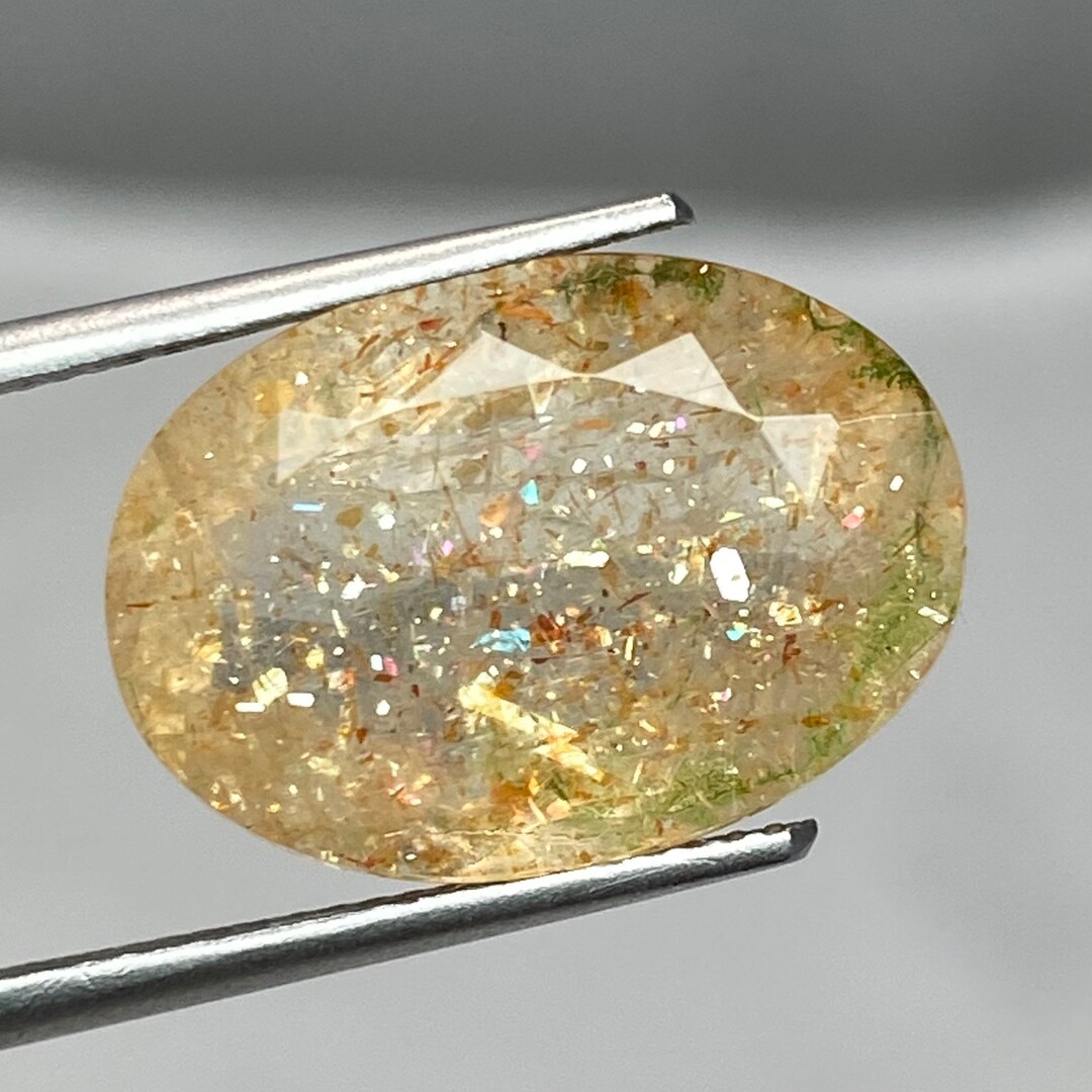 CONFETTI Sunstone Mint Green With Multi Flakes Sparkling 12x18 MM ...