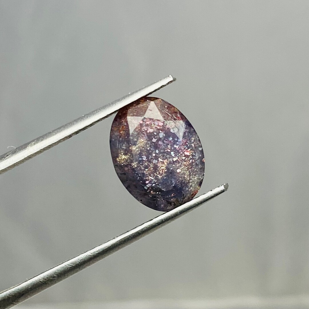 Multi Color Sparkling Bloodshot Iolite Sunstone 2.90 Cts 9x11mm 100% ...