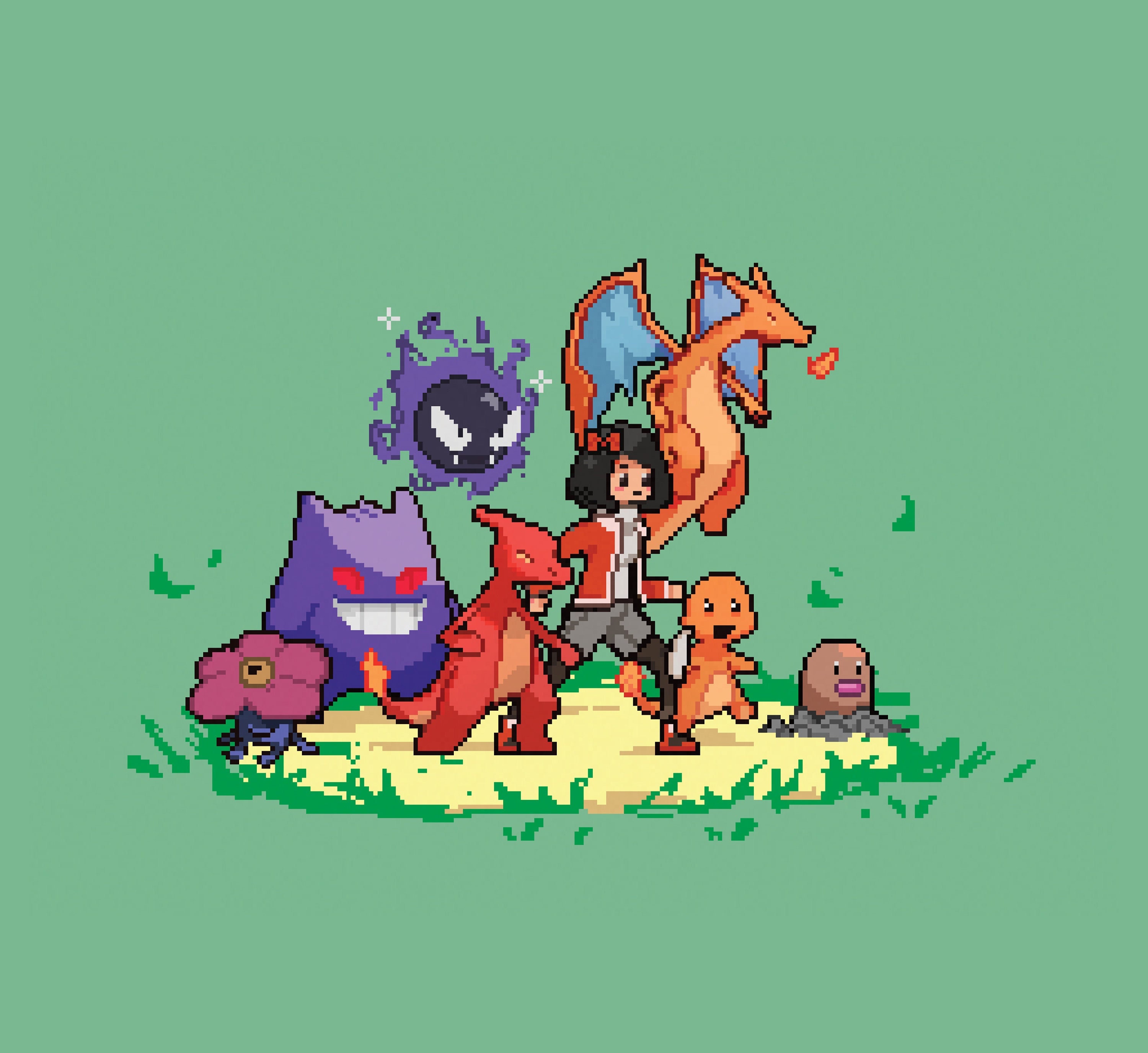 Pokemon Blue Trainer Pixelated