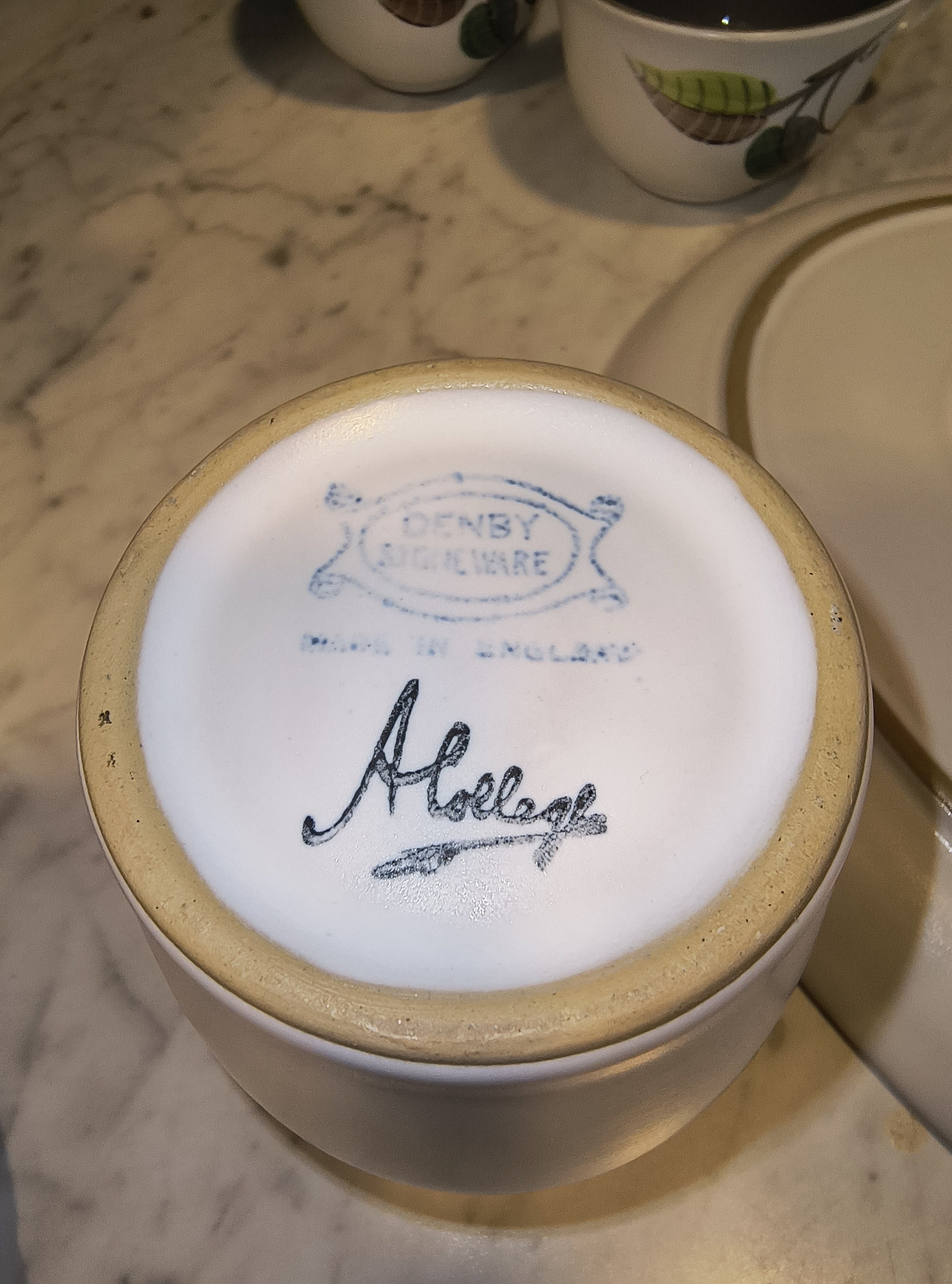 Vintage Denby Stoneware Spring Leaves & Buds 1950's Set of 27 Including ...