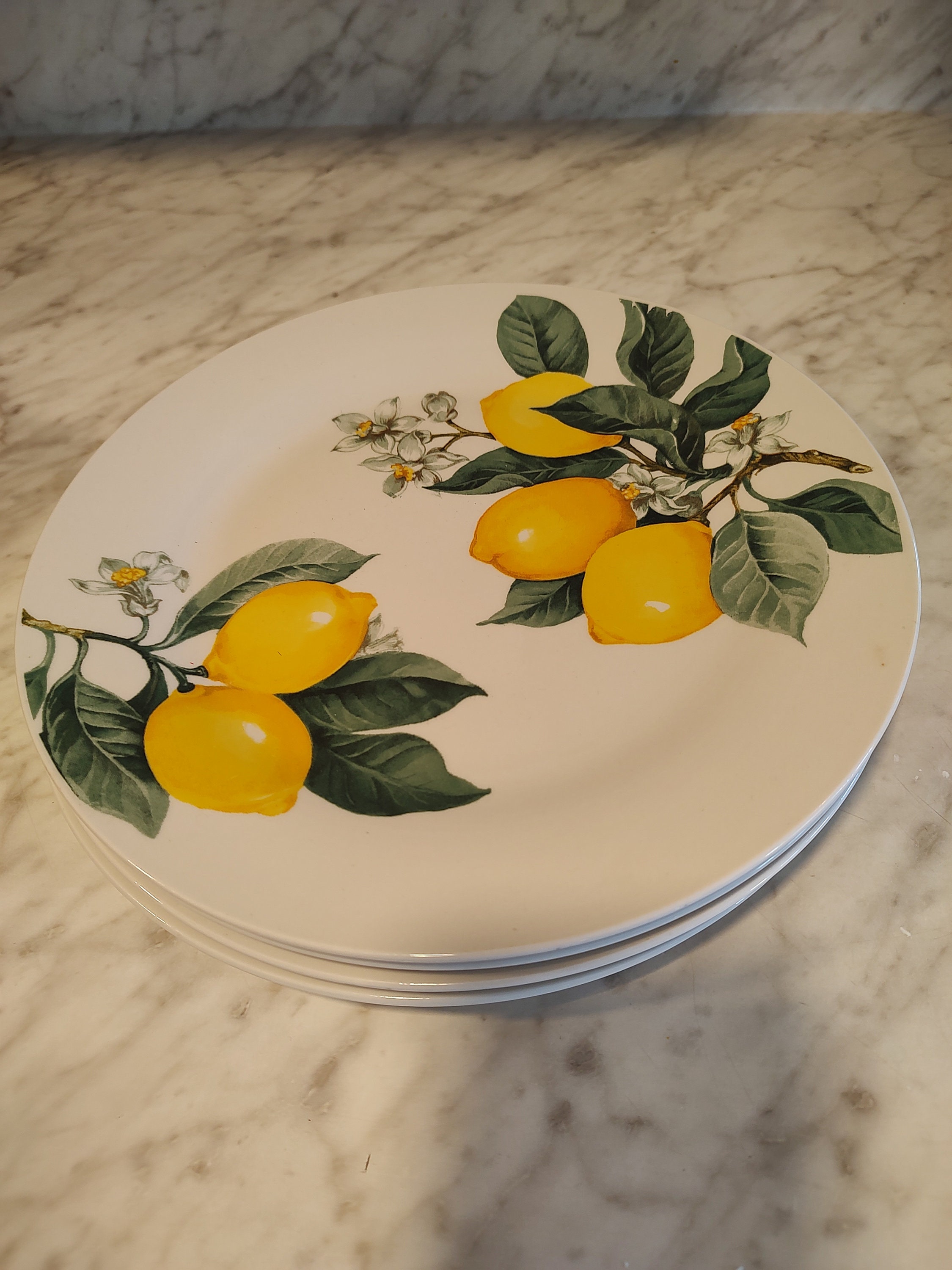4 Royal Norfolk tuscan Lemon Ceramic Plates. Set of 4 Pre-owned ...