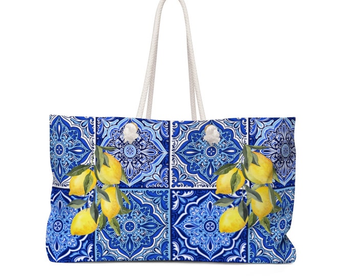 Italian Beach Bag Italy Tote Bag Lemon Bag Positano Bag - Etsy