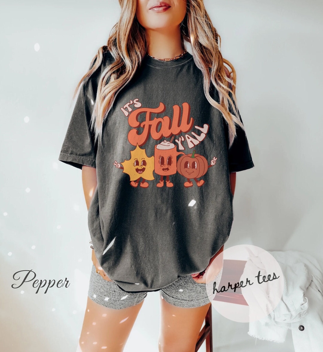 Retro Fall Shirt - Fall Shirt Women - It's Fall Y'all Shirt - Comfort ...