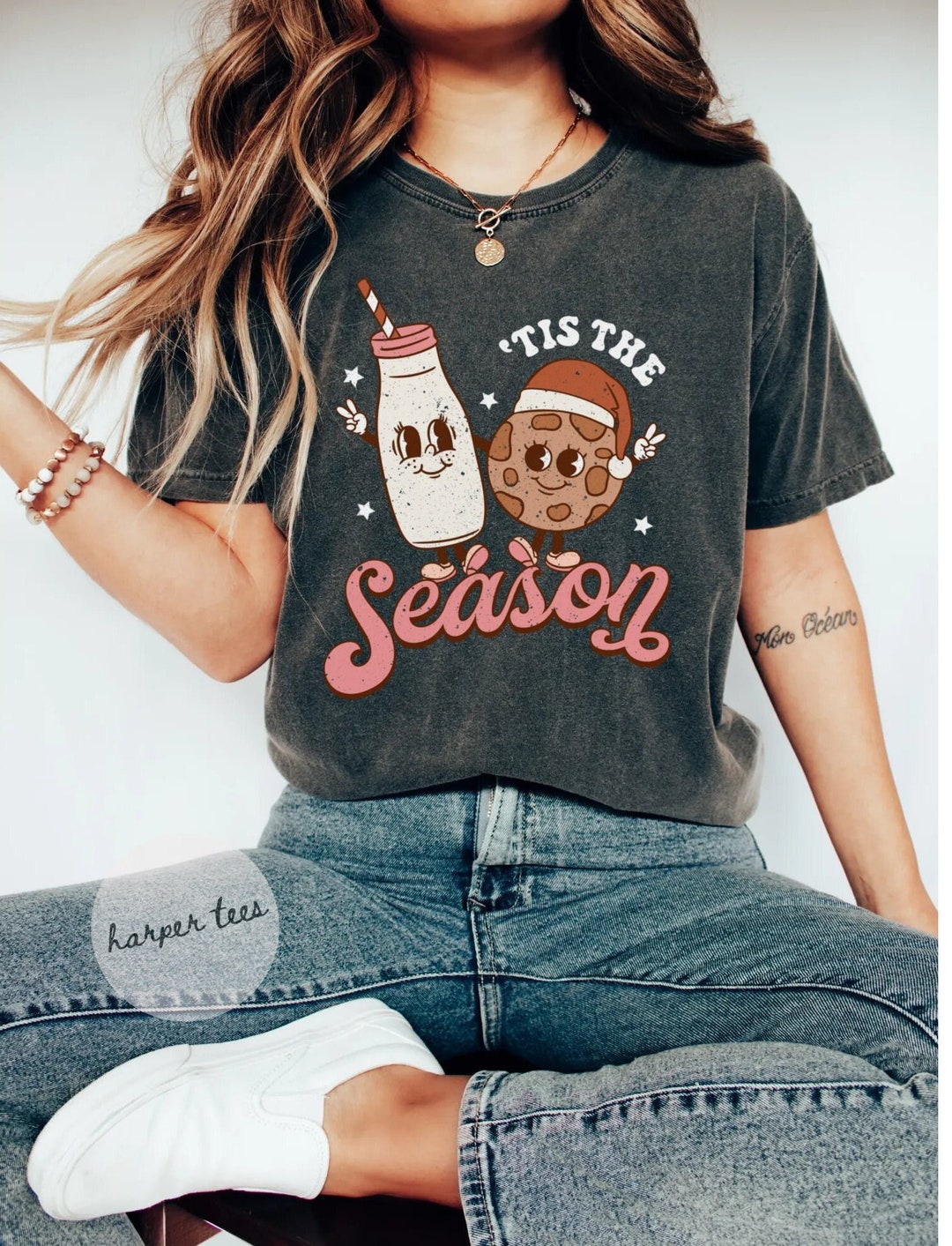 Christmas Shirt, Retro Christmas Shirt, Tis the Season Shirt, Comfort ...