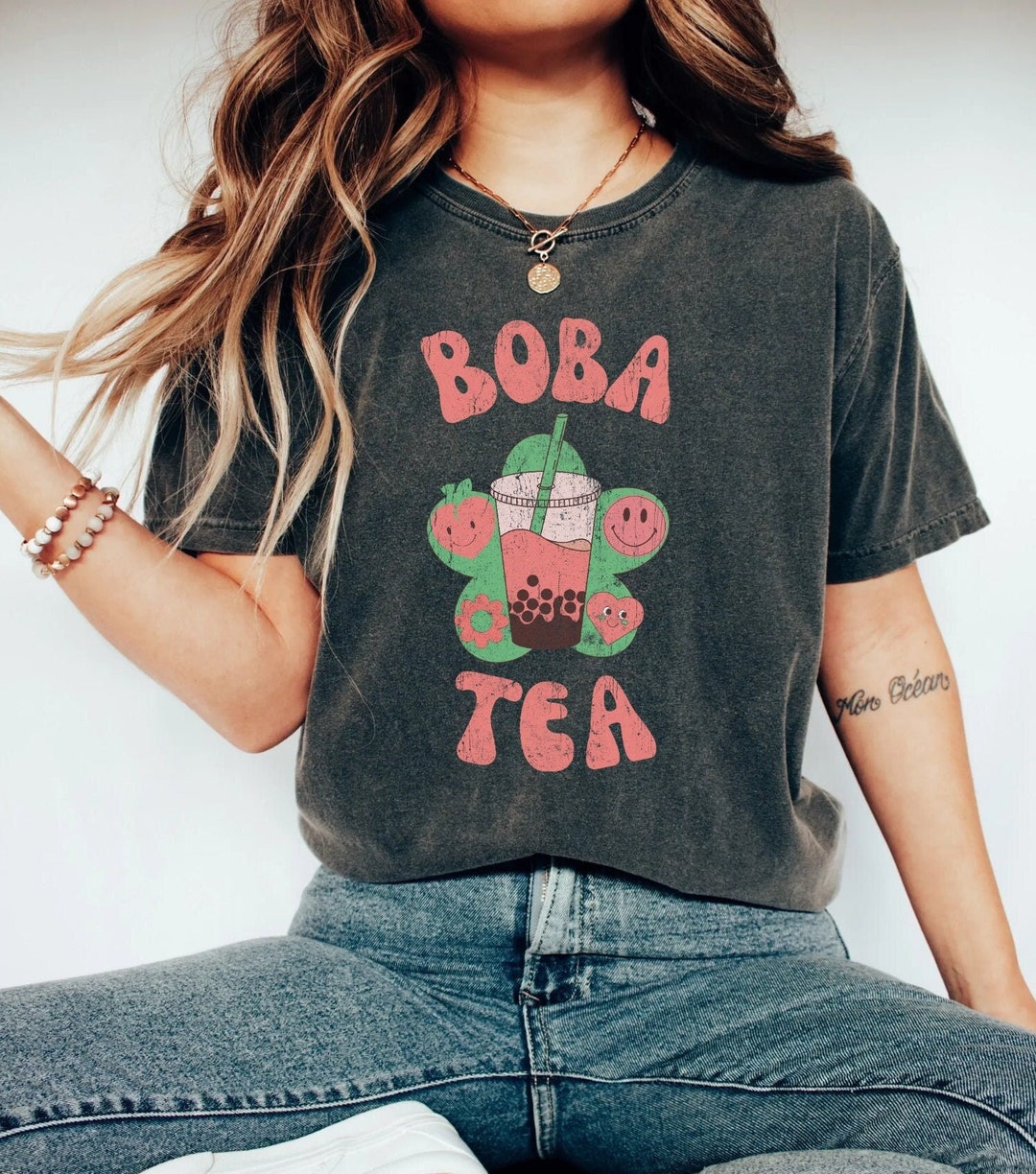 Boba Comfort Colors Shirt, Bubble Tea Shirt, Bubble Tea Lover Gift ...