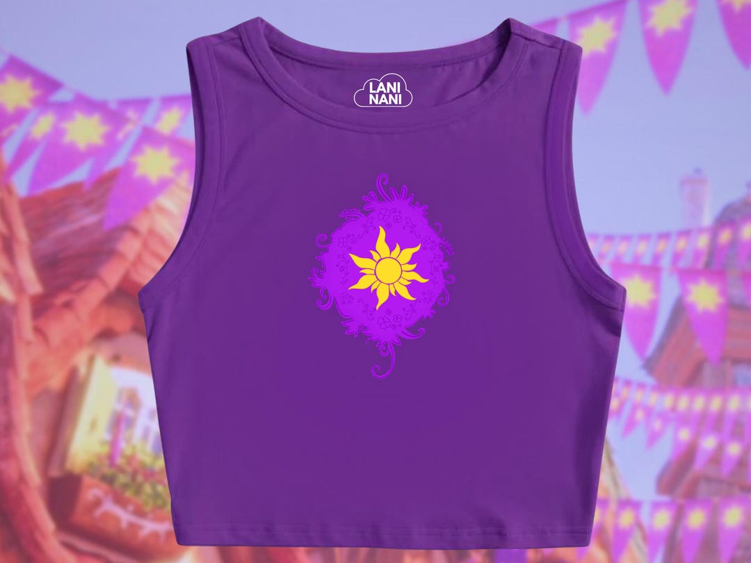 Rapunzel Sun Mural Crop Tank | Princess Crop Tank | Princess Rapunzel ...