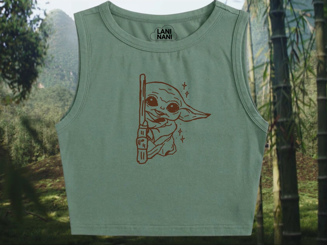Grogu Crop Tank Star Wars Crop Tank Star Wars Shirt Star Wars Disney ...