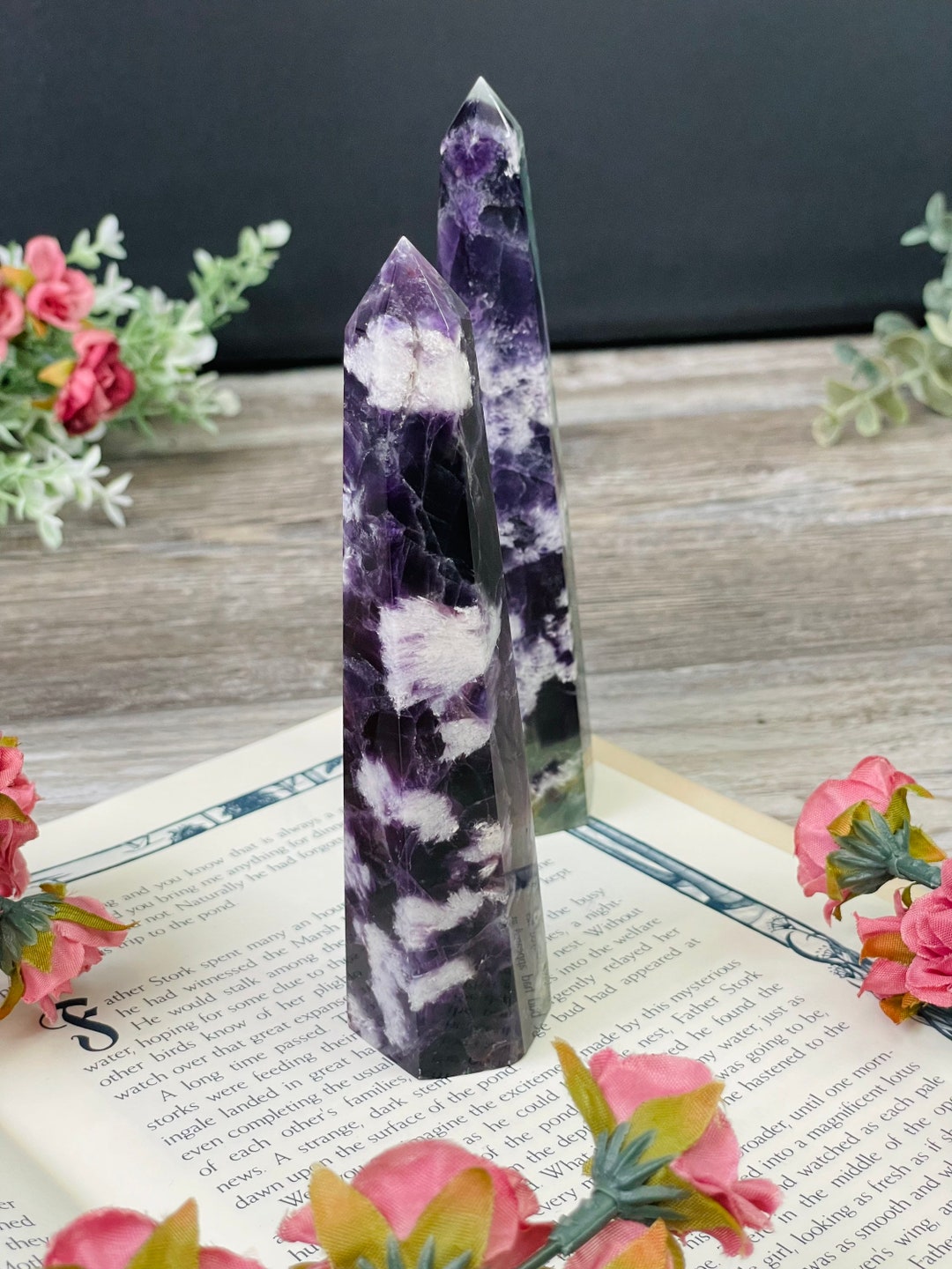 Snowflake Fluorite Tower, Feather Fluorite Tower, Crystal Tower ...