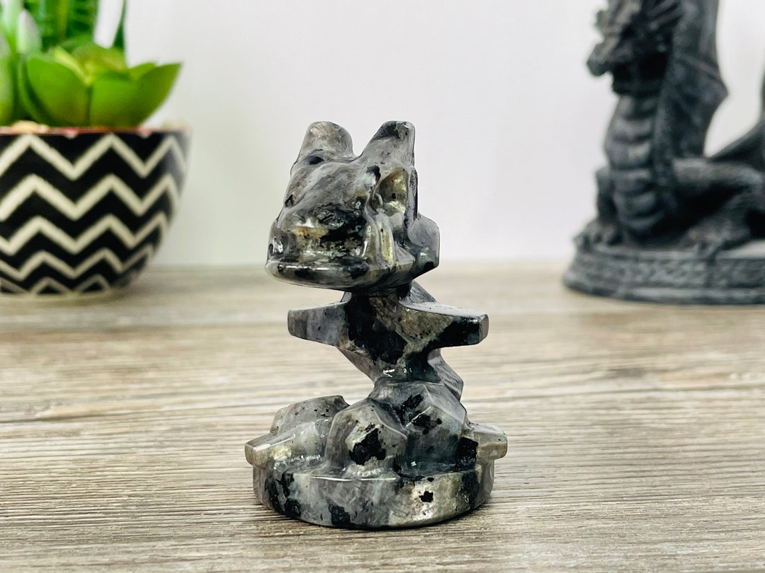 2.29in Larvikite Steelix Pokemon Crystal Carving, Larvikite , Pokémon ...