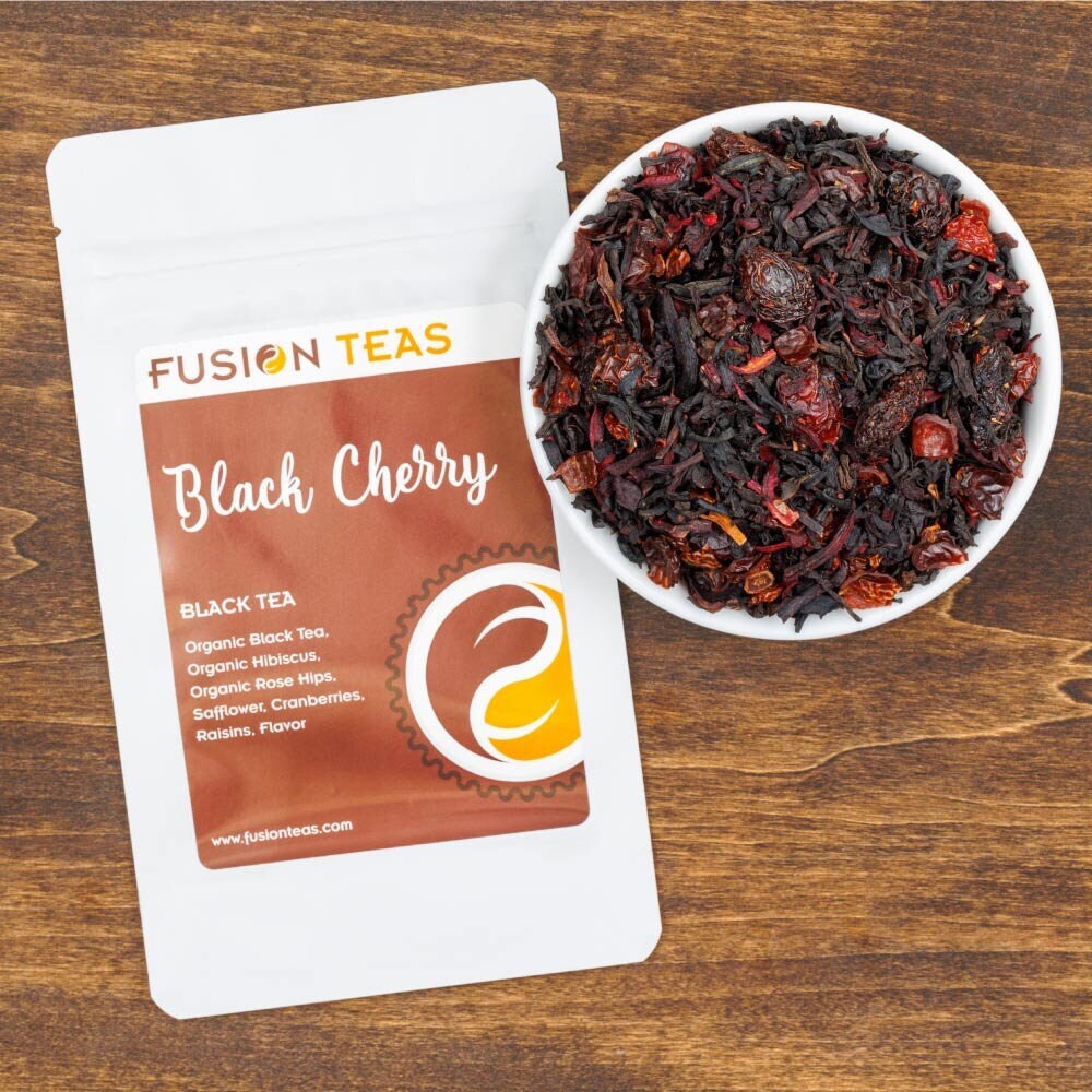 Black Cherry Black Tea Premium Loose Leaf Blend 4oz Pouch 48 Servings - Etsy