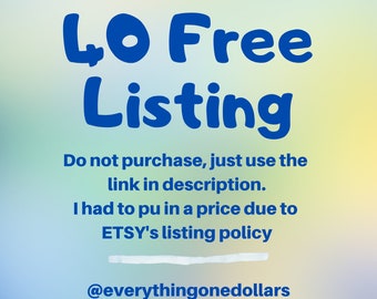 40 Free Listings - Etsy
