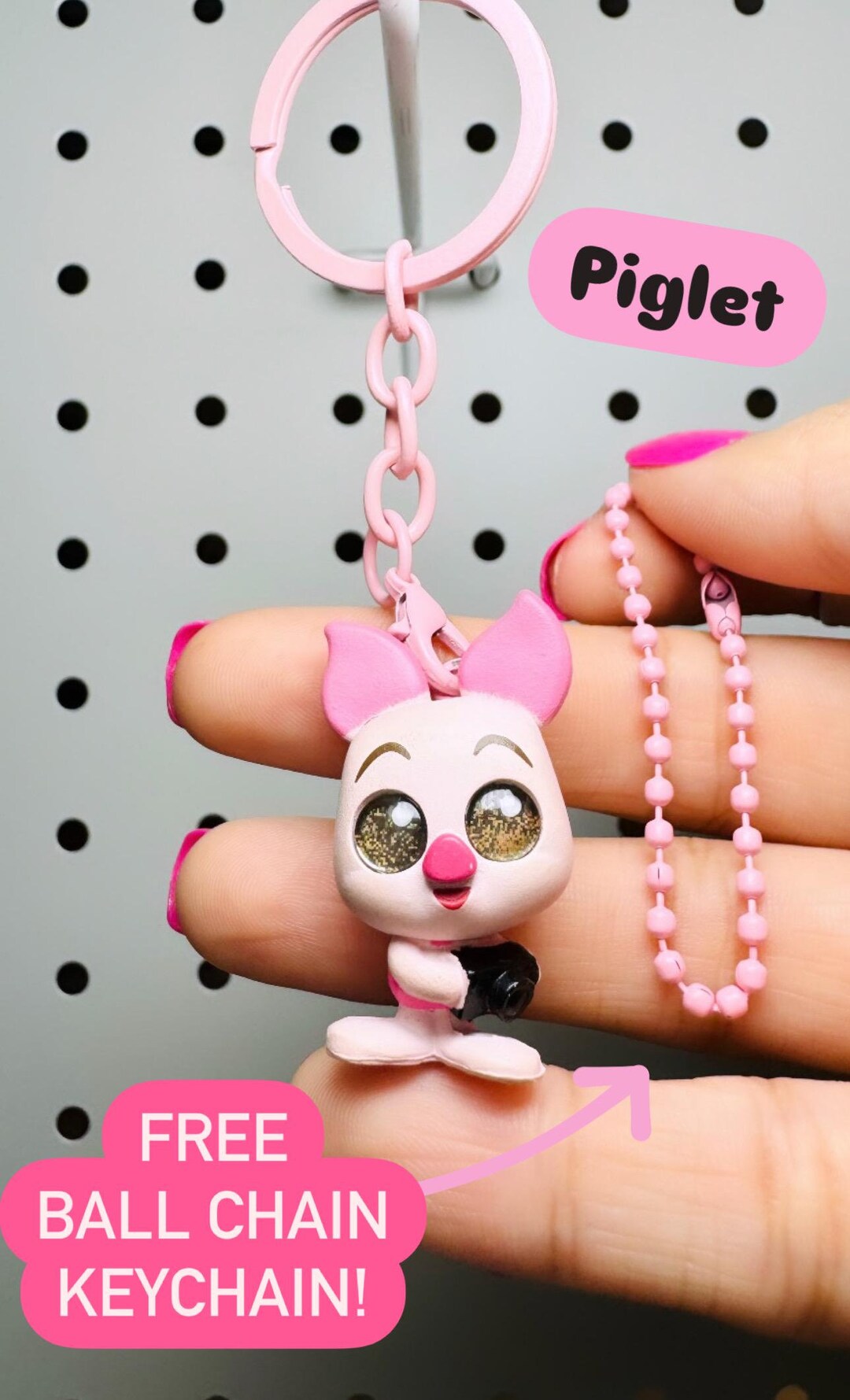 Disney Doorables Keychain- Piglet, Disney Keychain, Disney Doorables ...