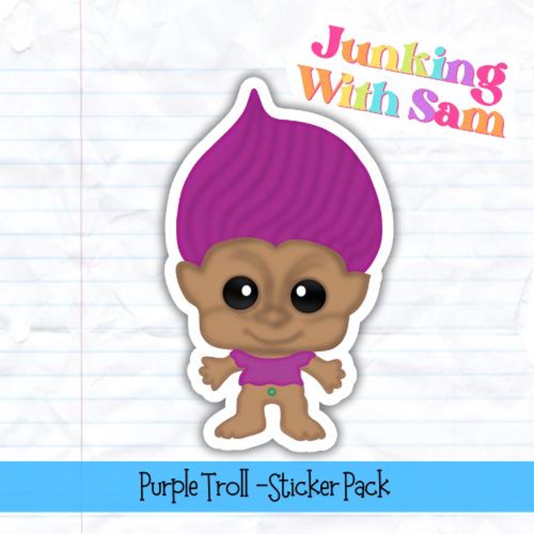 Purple Troll- Sticker - Etsy