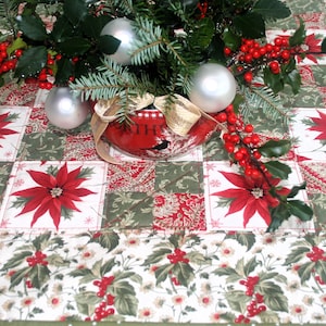 PDF Patchwork Holiday Quilted Table Topper Pattern With Fussy Cut ...
