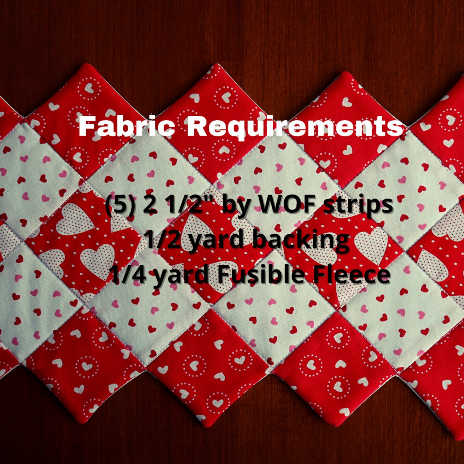 PDF Valentine Quilted Table Runner Pattern Love Letters | Etsy