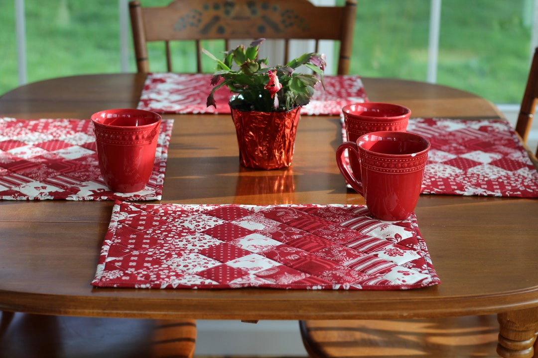 PDF Set of Four Quilted Placemats Pattern, Super Quick and Easy ...
