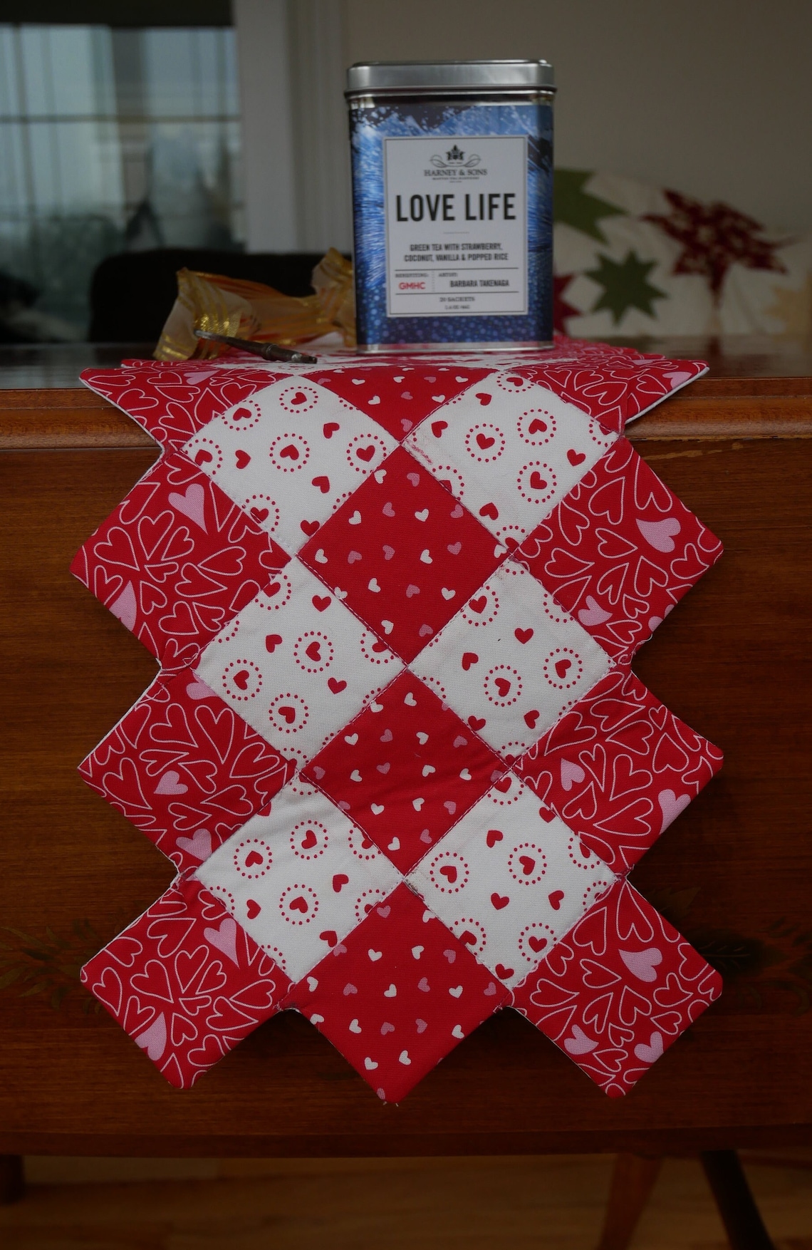 PDF Valentine Quilted Table Runner Pattern Love Letters | Etsy