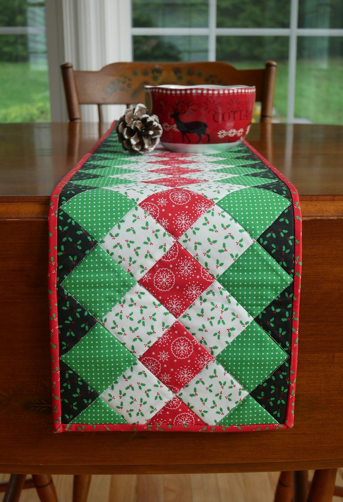 PDF Christmas Holiday Quilted Table Runner Pattern Digital - Etsy