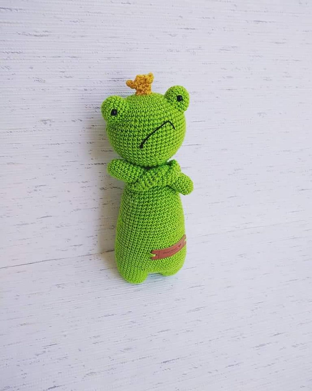 King the Moody Frog Crocheted Toy, Handmade Toys, Gift Idea - Etsy