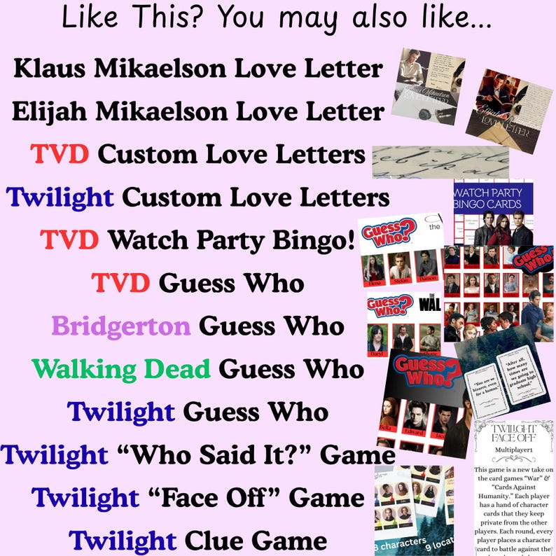 Twilight-inspired Card Game - "who Said It?"{physical Cards!} - Etsy