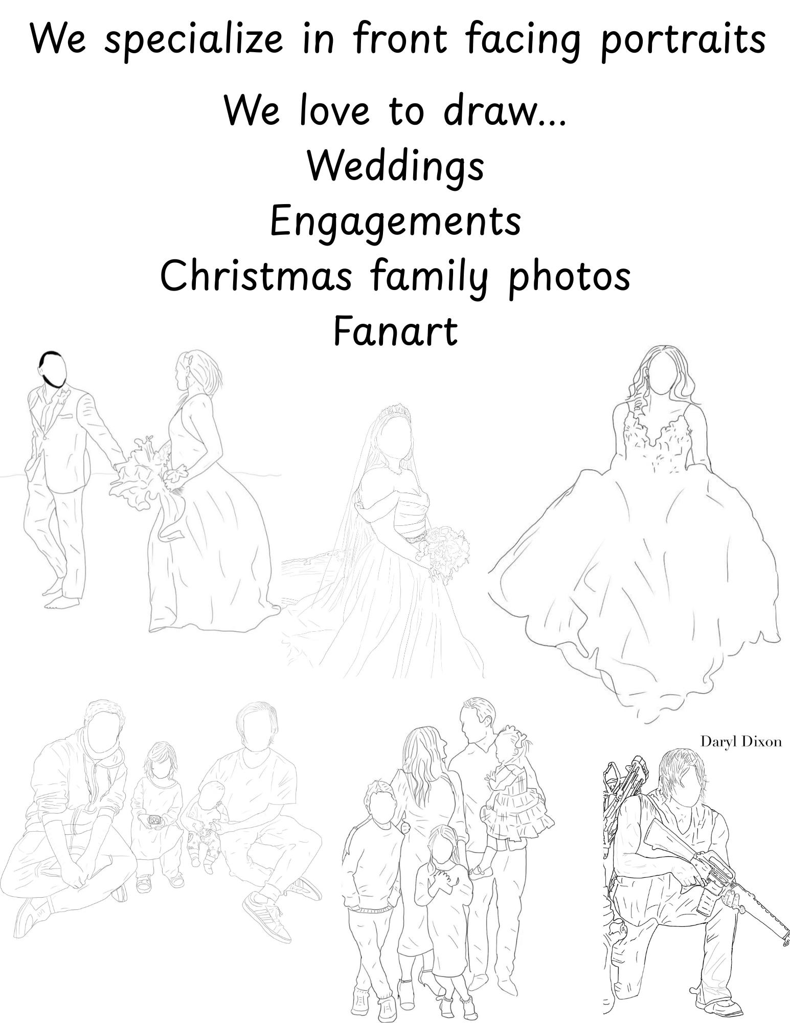 Custom Line Art Portraits & Fan Art: Minimalist Outline From Photo ...