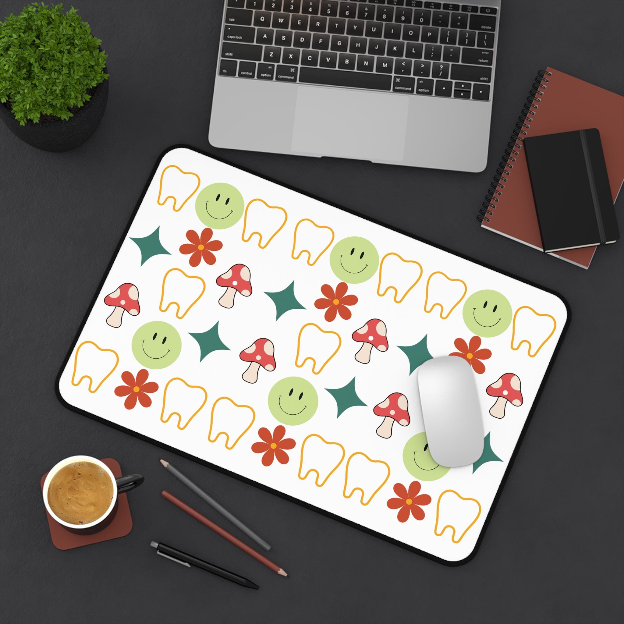 Groovy Dental Office Desk Mat Dental Office Gift Tooth Office ...