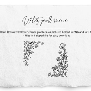 Wildflower Corner Frame SVG, Laser Engraving, Glowforge, Wedding ...