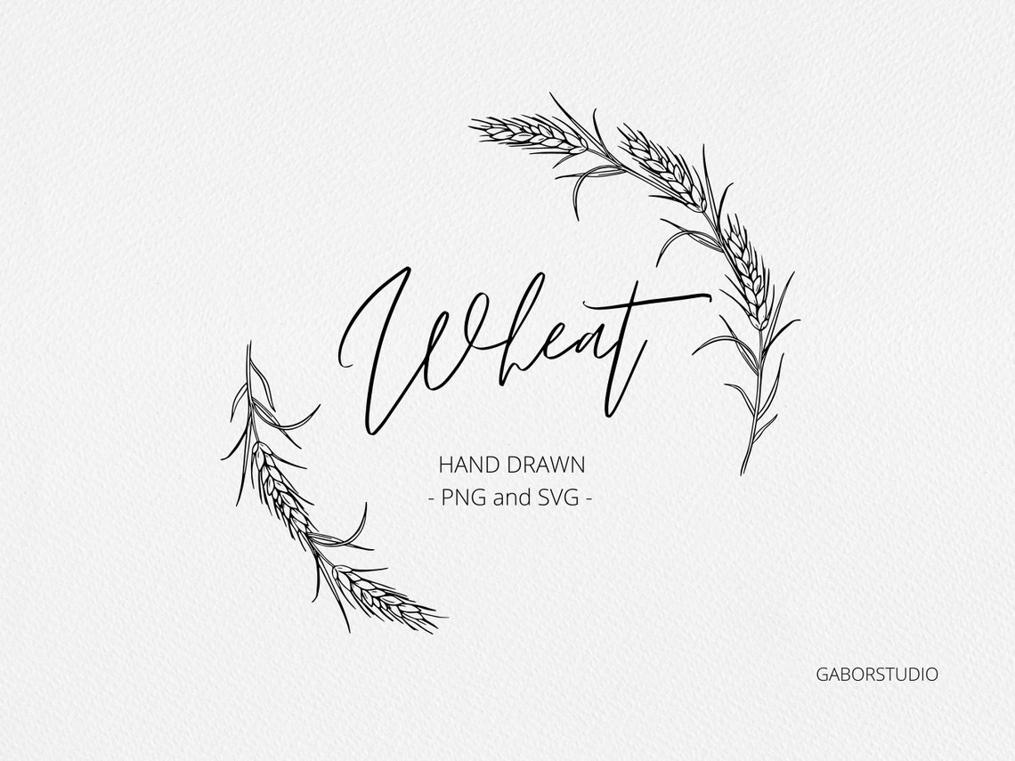 Wheat Wreath SVG Harvest Wreath PNG Thanksgiving SVG Hand - Etsy