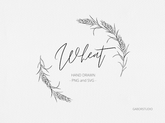 Wheat Wreath SVG Harvest Wreath PNG Thanksgiving SVG Hand | Etsy Canada