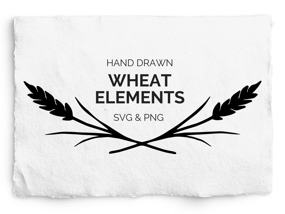 Wheat Bundle SVG, Solid Fill Wheat Designs, Individual Wheat Stamp ...