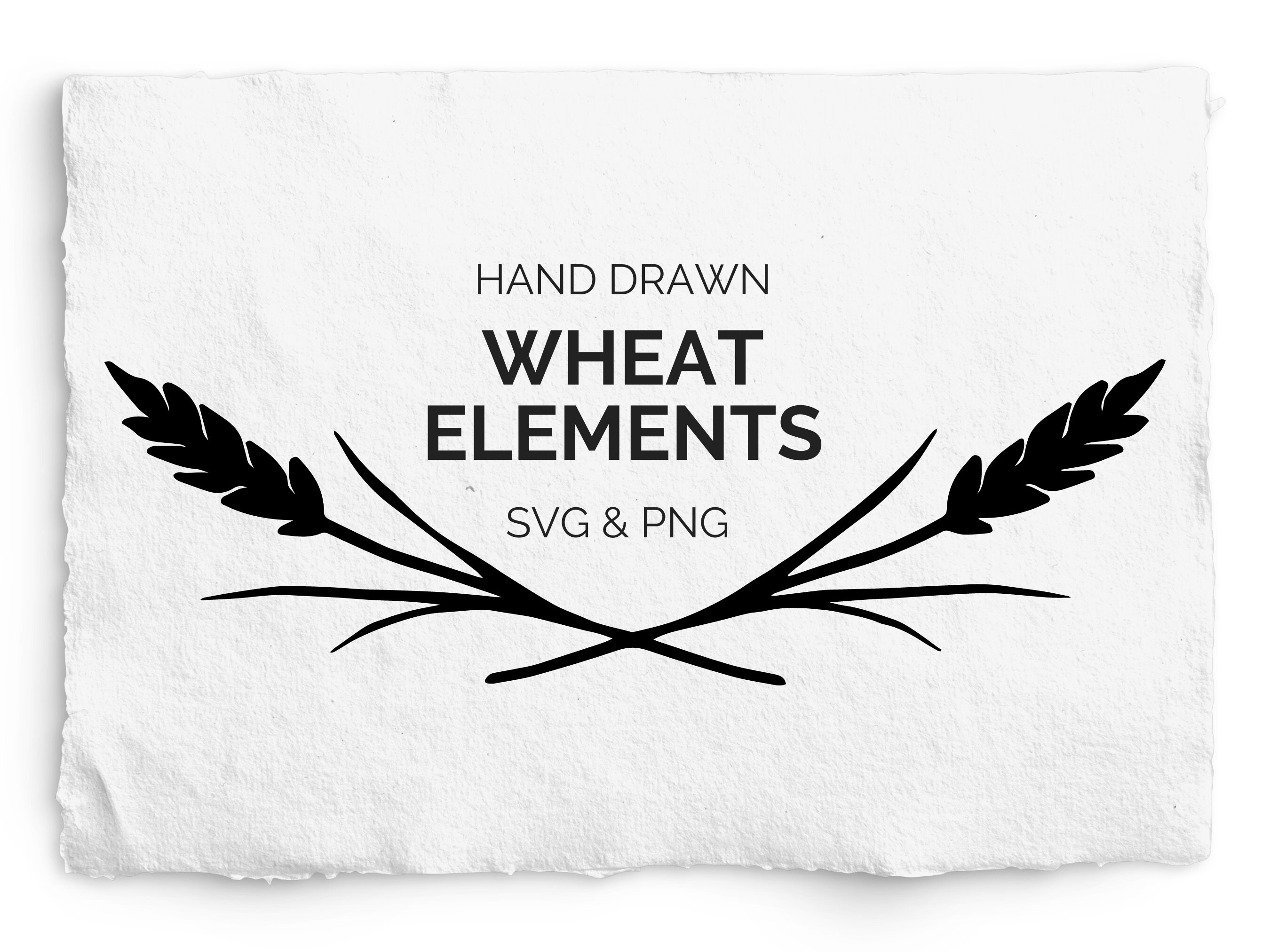 Wheat Bundle SVG, Solid Fill Wheat Designs, Individual Wheat Stamp ...