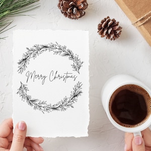 Winter Botanical Split Frame SVG and PNG, Hand Drawn Line Art, Black ...