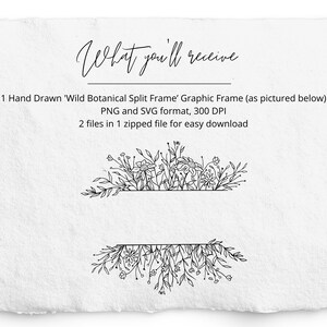 Botanical Split Frame SVG, Engraving, Glowforge, Wild Flower Frame ...