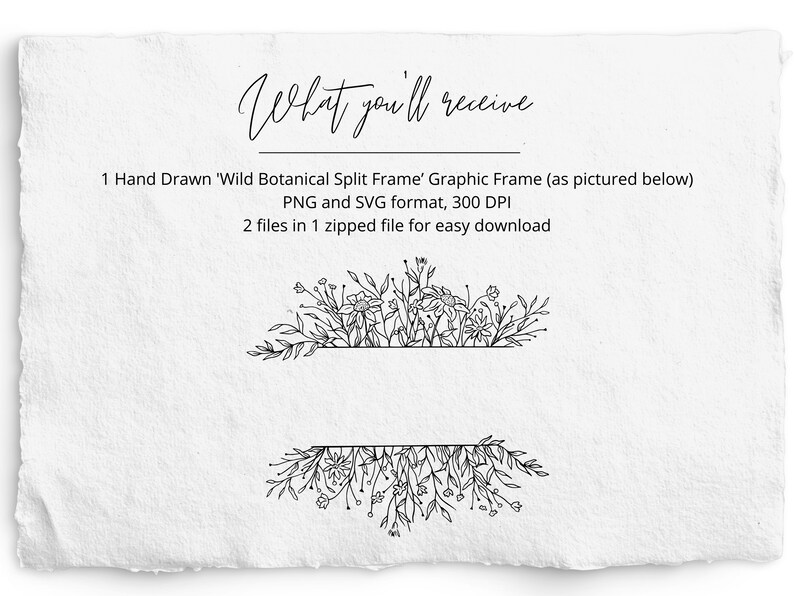 Botanical Split Frame SVG, Engraving, Glowforge, Wild Flower Frame ...