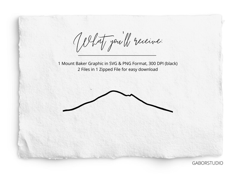 Mountain Baker SVG, Minimalist Mountain Outline, Mount Baker Washington ...