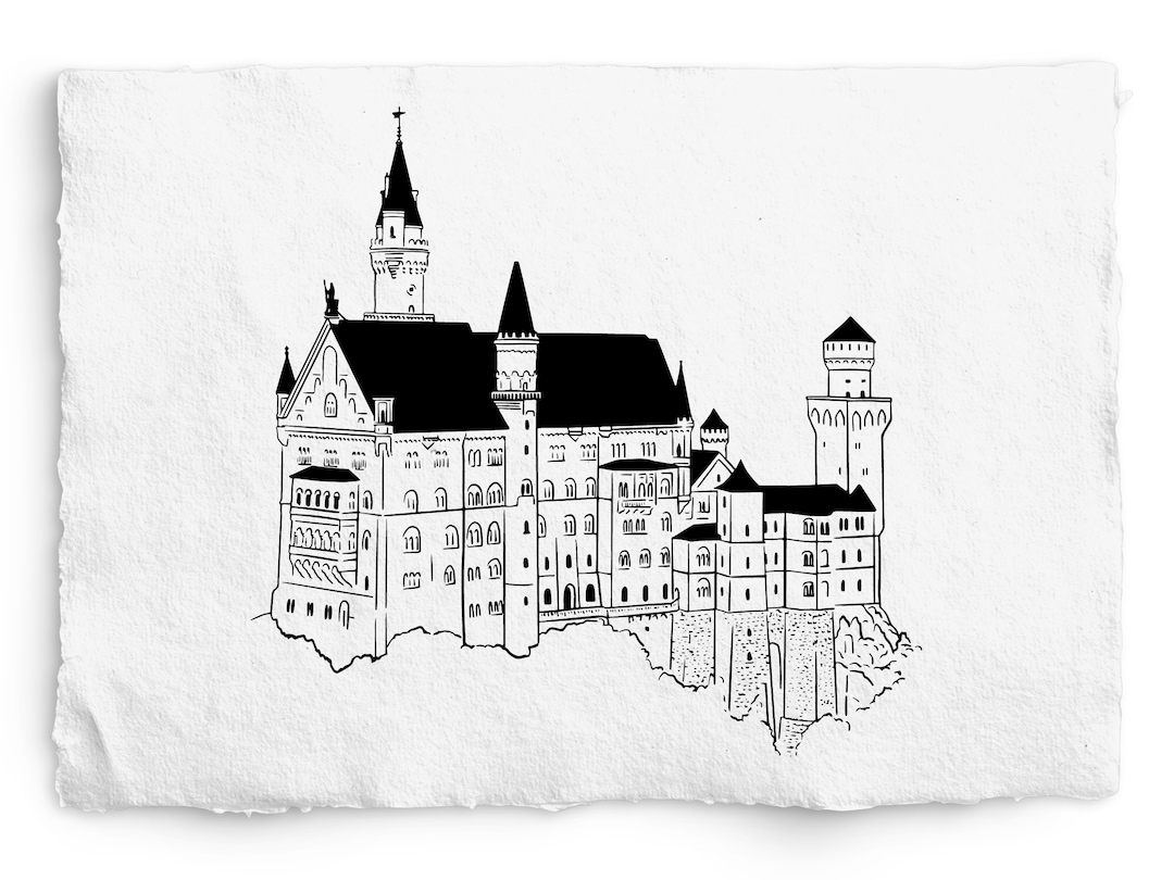Neuschwanstein Castle Winter Background Clipart