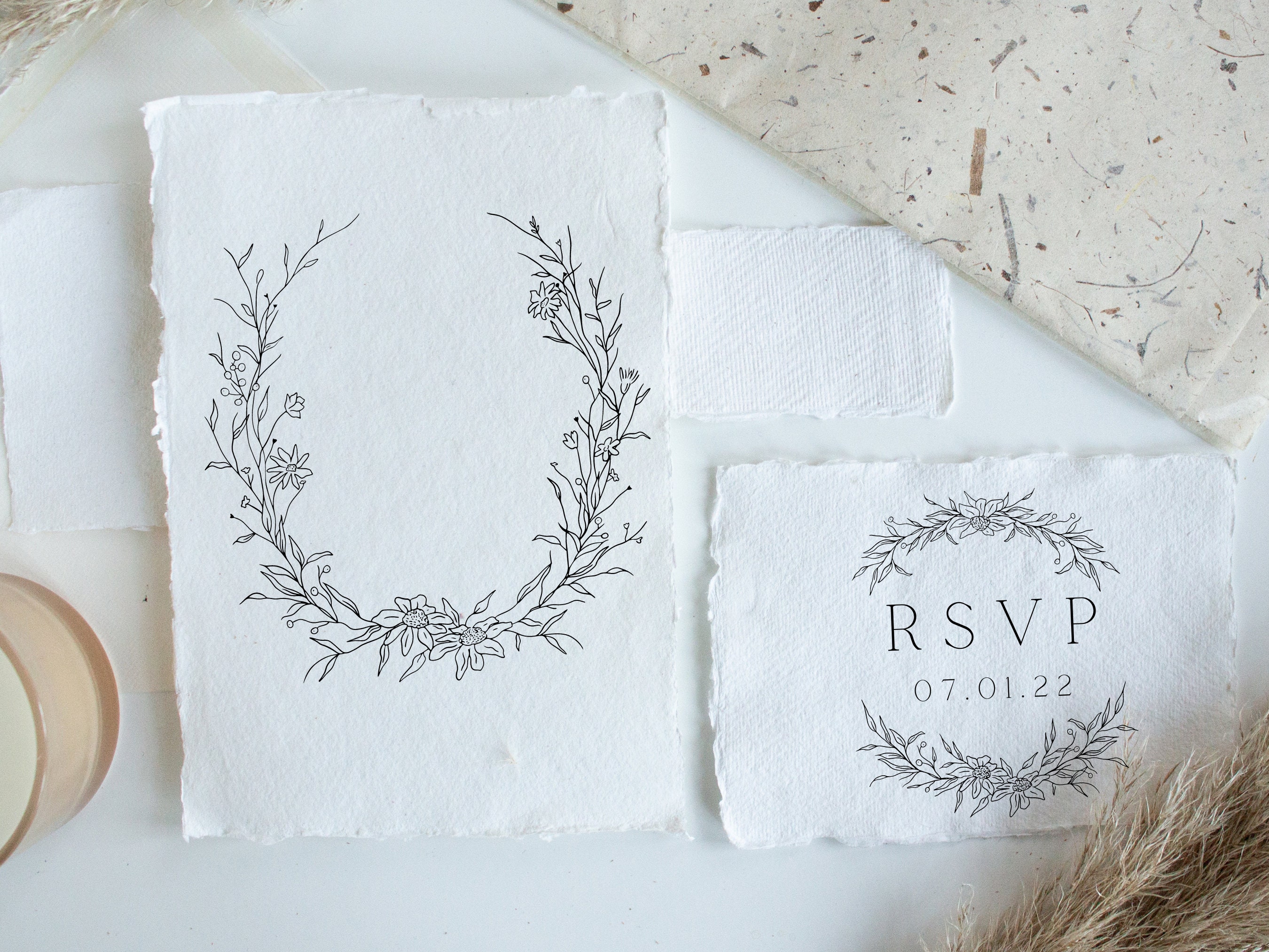 Botanical Frame SVG Bundle Wreaths Corners Monogram - Etsy