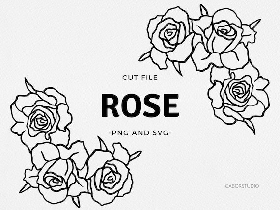 Rose Corner Cut File SVG and PNG Cricut Cut File Vinyl Cut | Etsy UK