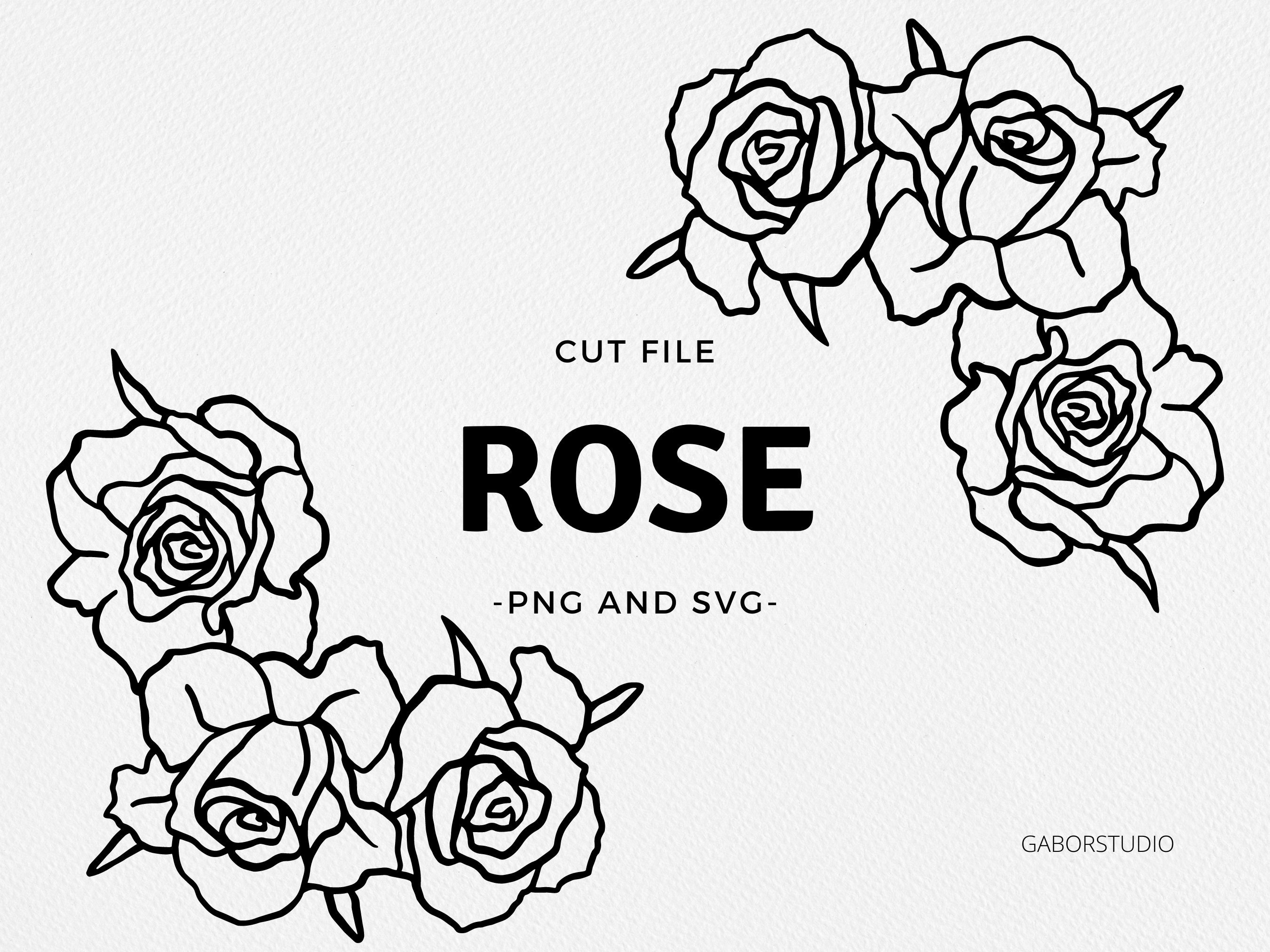 Rose Corner Cut File SVG and PNG Cricut Cut File Vinyl Cut | Etsy UK