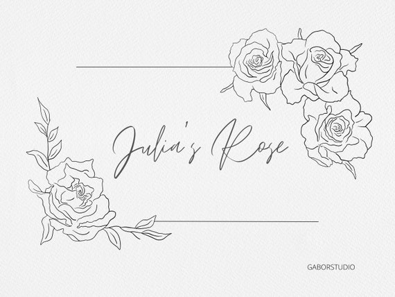 Rose Corner SVG and PNG Rose Corner Frame Floral Frame SVG - Etsy