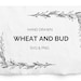 Wheat Corner Frame SVG, Hand Drawn Harvest Border SVG, Thanksgiving ...