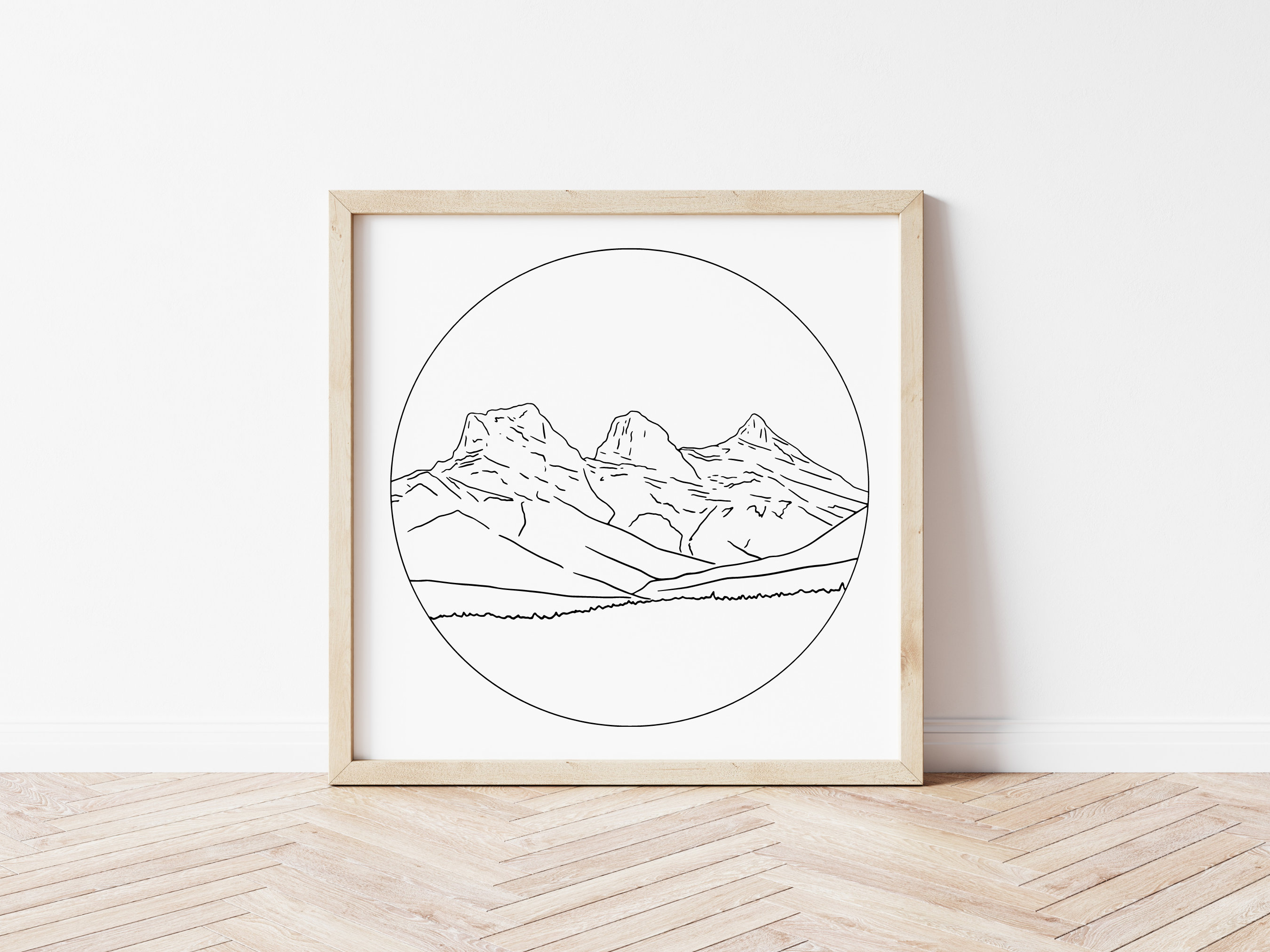 Mountain SVG Mountain in Circle Frame Rockies Minimalist - Etsy Canada