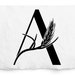 Wheat 'A' SVG Graphic, Hand Drawn Letter A Monogram, Logo Design, Solid ...