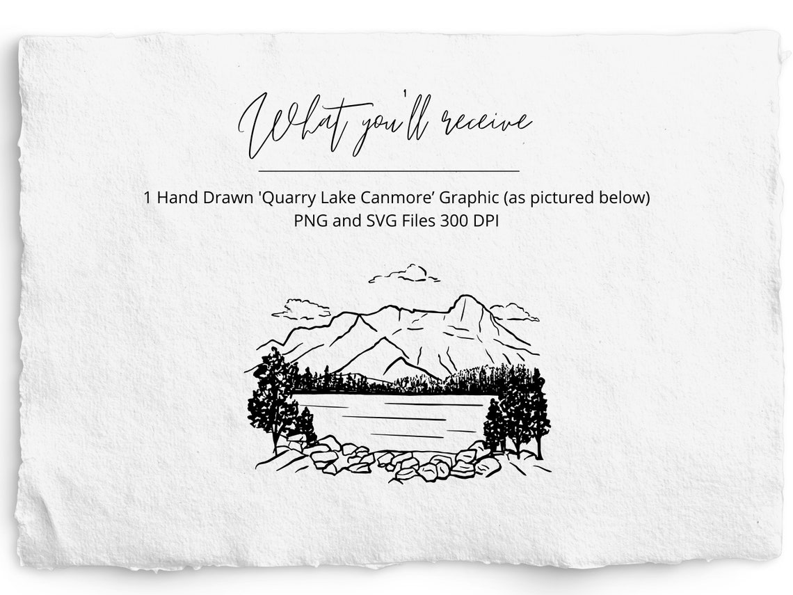 Quarry Lake Canmore Alberta, Engraving, for Print, Mountain SVG ...