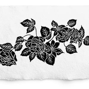 Rose Silhouette SVG and PNG, Flower Border, Wedding Rose Border Frame ...