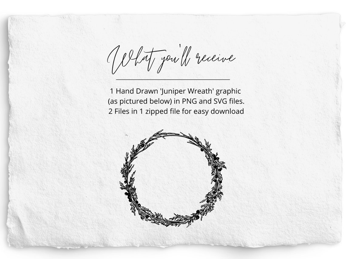 Juniper SVG, Christmas Wreath, Hand Drawn, Engraving, Glowforge ...